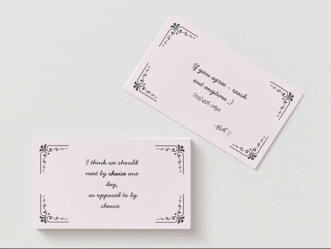 Flirty Business Cards for Women | Funny Dating Era Cards, Party or ...