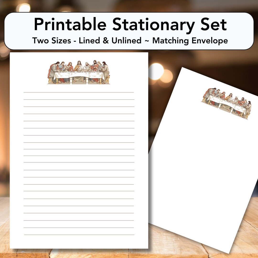 Lord’s Supper Printable Stationary Set | Letter Paper | Writing Paper ...