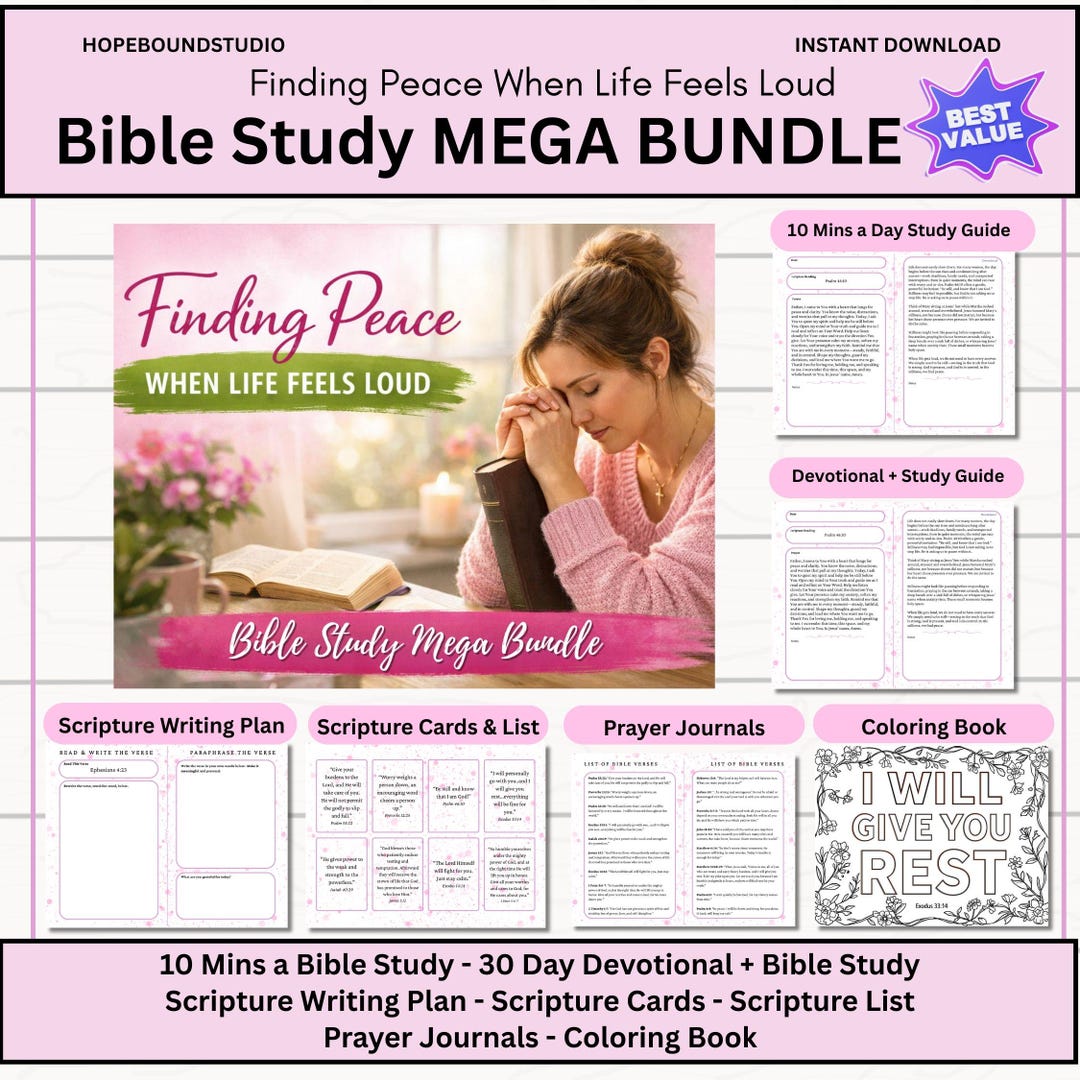 Bible Study Bundle | Finding Peace | Devotional | Christian | Women ...