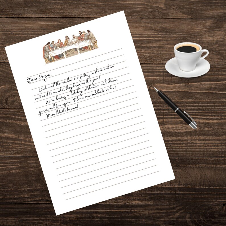 Lord’s Supper Printable Stationary Set | Letter Paper | Writing Paper ...