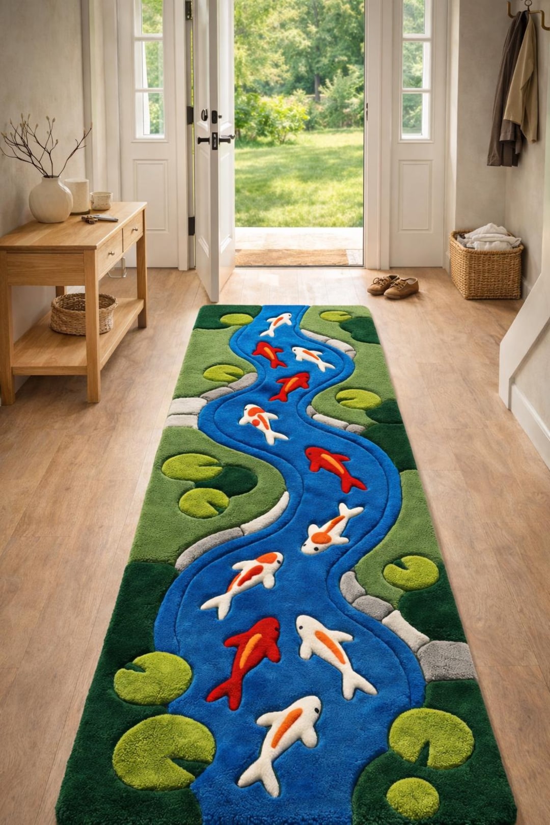 Custom Runner Tufted Rug Handmade Wool Carpet for Living Room Bedroom ...