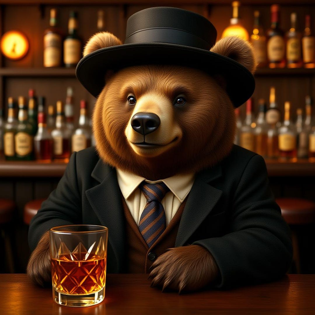 Bears in Bars - Dapper Bear - Etsy