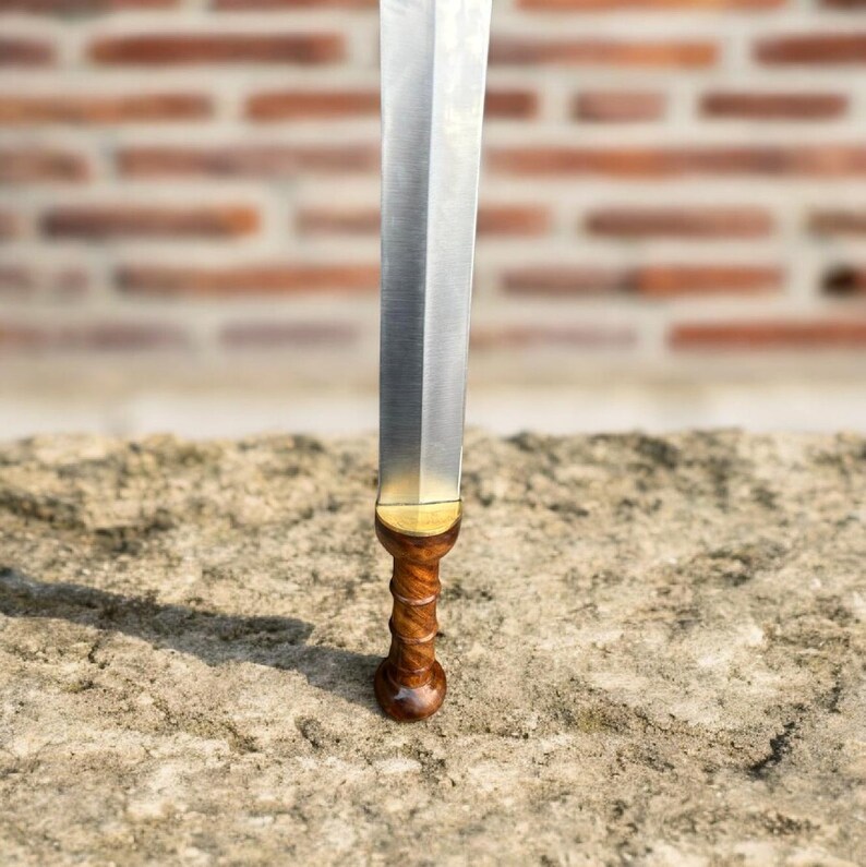 Hand Forged Medieval Long Dagger Knife – Custom Steel Blade With Wooden ...