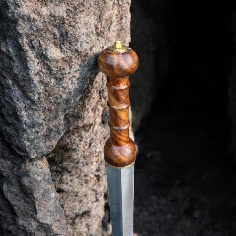 Hand Forged Medieval Long Dagger Knife – Custom Steel Blade With Wooden ...