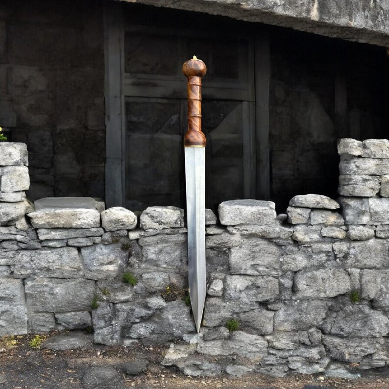 Hand Forged Medieval Long Dagger Knife – Custom Steel Blade With Wooden ...