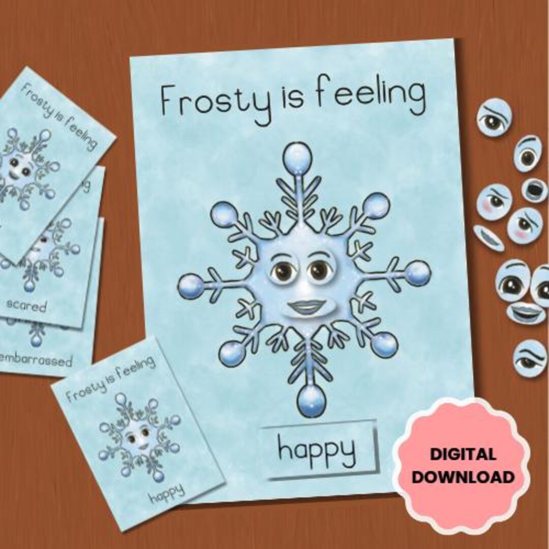 Emotion Activity for Kids, Winter Theme, Printable Preschool Activities ...