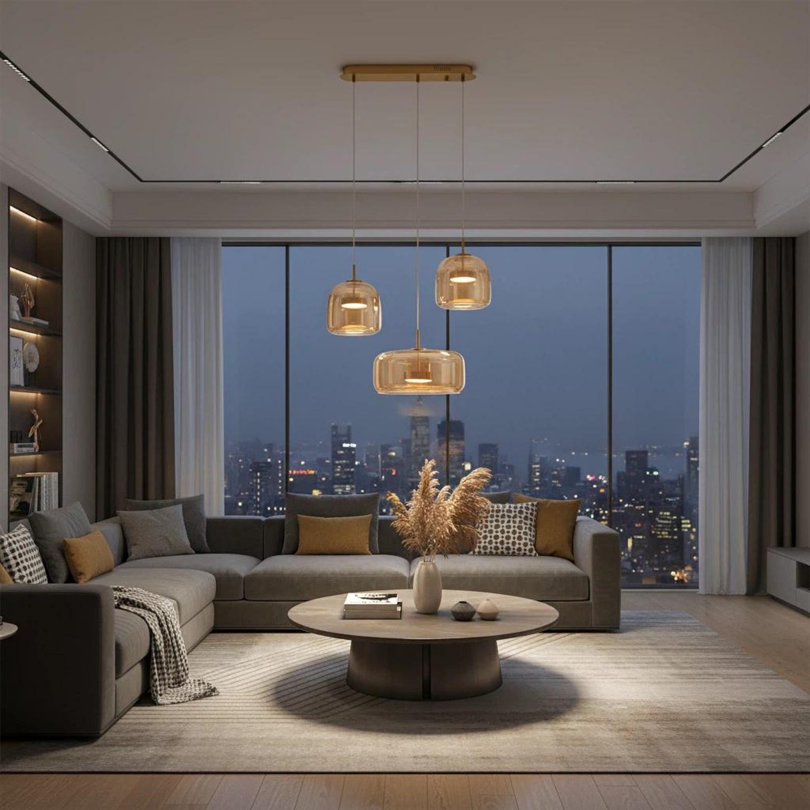 Modern LED Glass Pendant Light – Simple Hanging Lamp for Restaurant ...