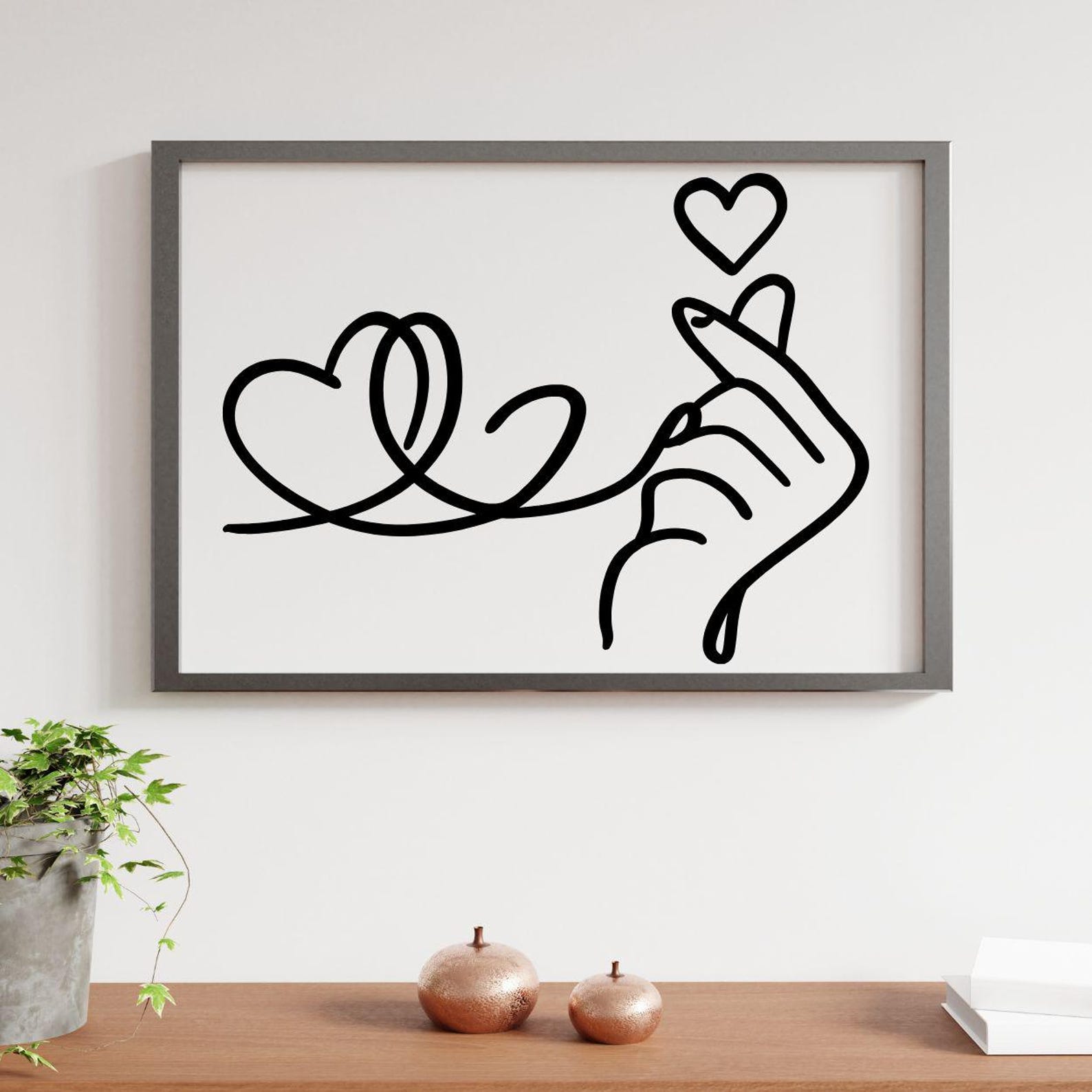 Corazón coreano SVG, signo de amor, archivo de corte Cricut (descarga ...