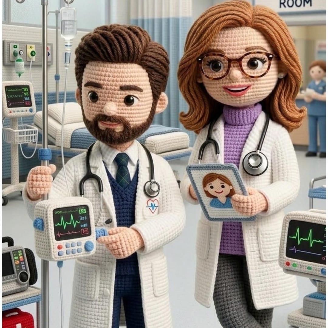 Doctor Boy & Girl Amigurumi Crochet Pattern – Medical Couple Dolls PDF ...