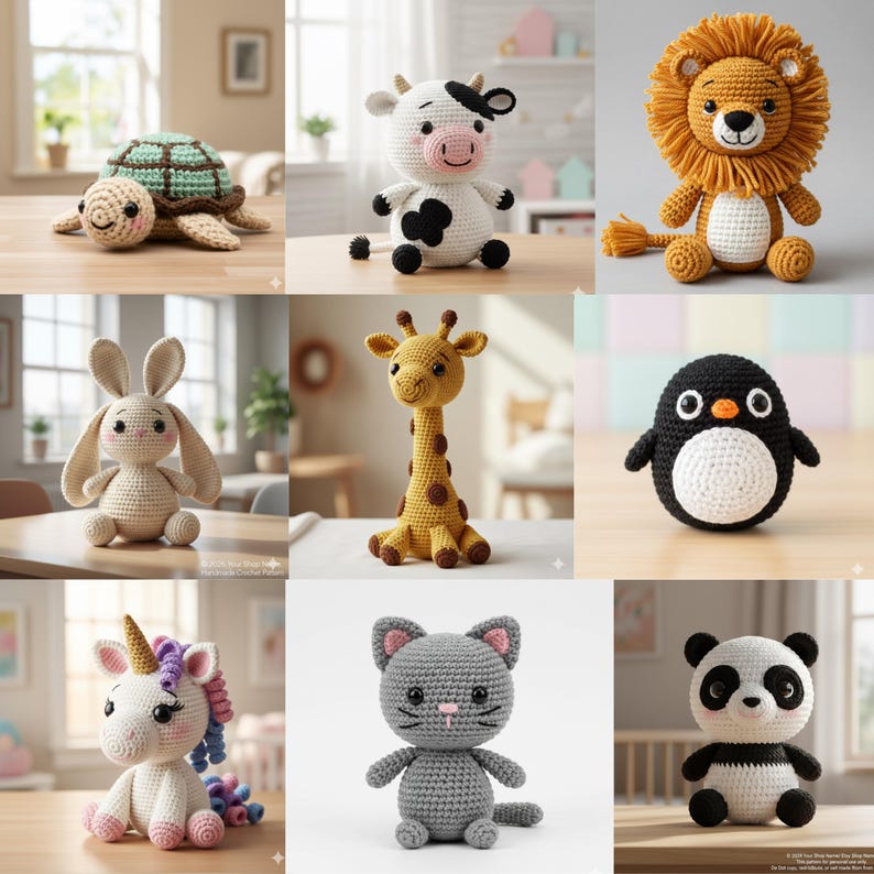 15 Animal Crochet Pattern Pdf Digital Downlode - Etsy