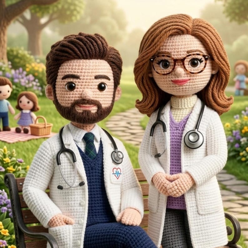 Doctor Boy & Girl Amigurumi Crochet Pattern – Medical Couple Dolls PDF ...