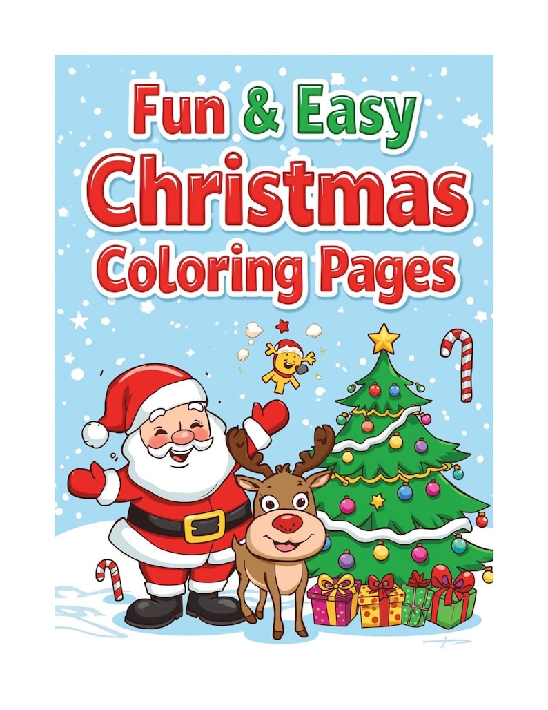 Fun & Easy Christmas Coloring Pages - Etsy
