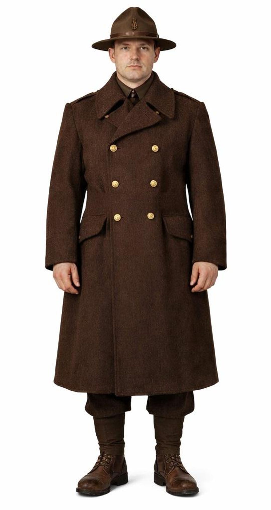 Men's WW1 Inspired Wool Overcoat: Military Cosplay Coat - Etsy