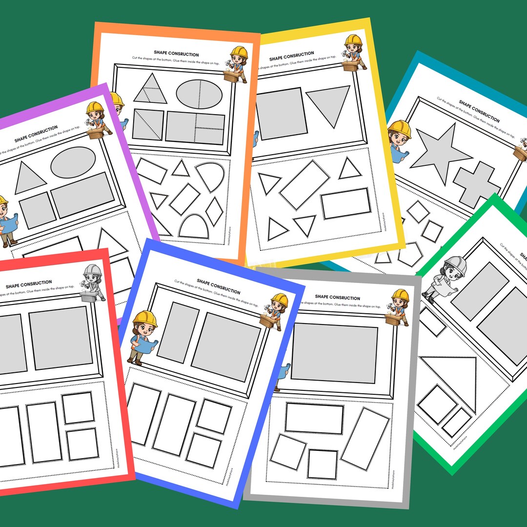 Shape Construction Activity Pack | 2D Geometry Worksheets for Kids ...