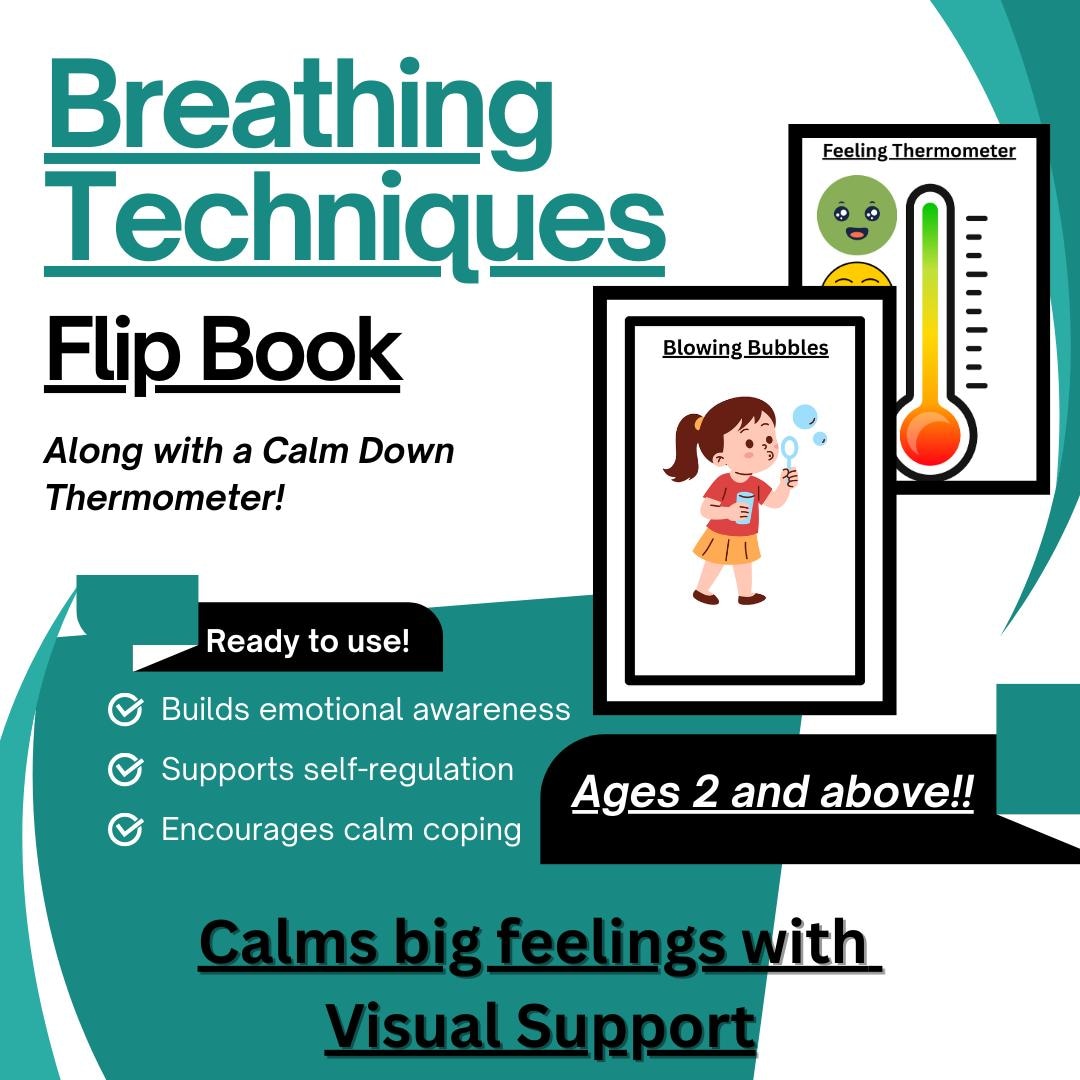 Calm Down Tools for Kids | Printable Emotion Thermometer & Breathing ...