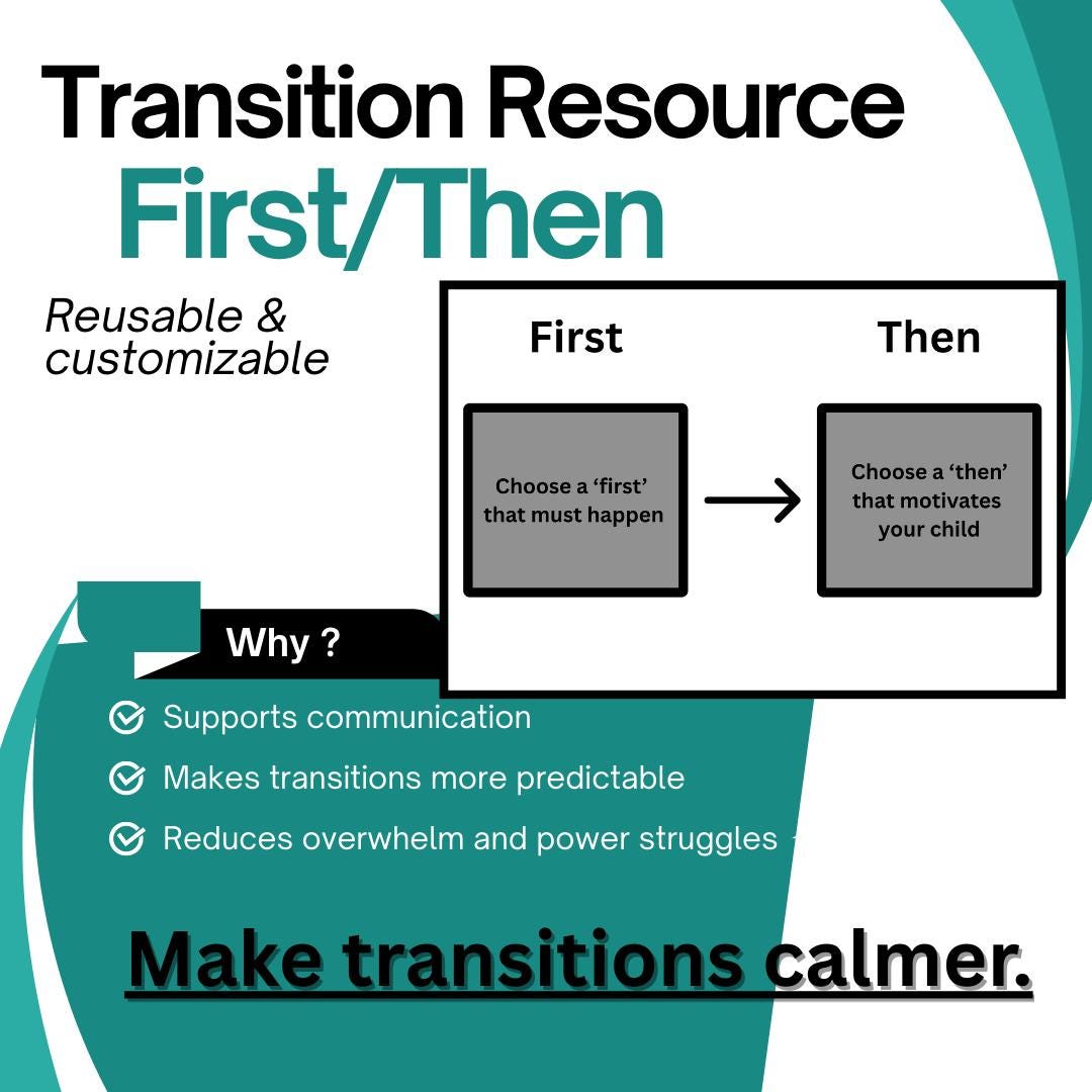 First Then Visual Board | Printable Transition Support for Autistic ...