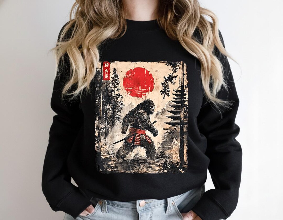 Bigfoot Shirt Samurai Bigfoot Japanese Vintage Graphic Ukiyo E Art ...