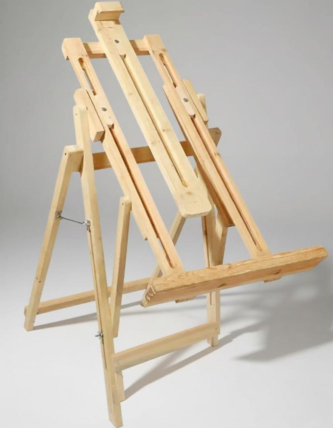 Adjustable Pine Wood Studio Easel, Artist Painting Stand With Center ...
