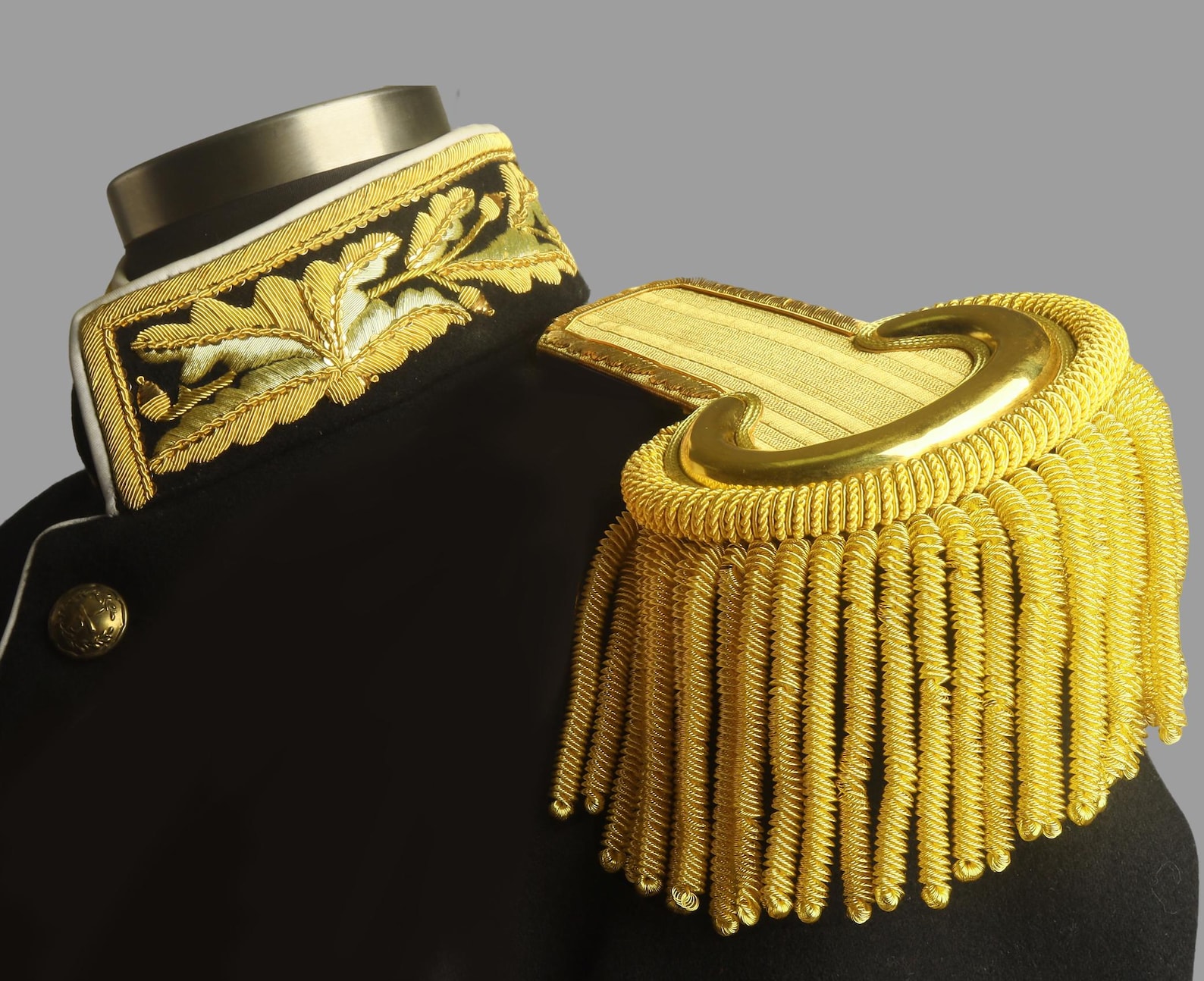 Bullion Wire Uniform Performance Epaulette Cosplay Costume Uniform ...