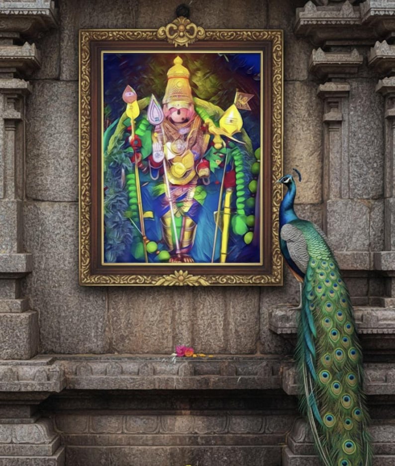 Lord Murugan Digital Art Print – Modern Hindu Decor (digital Download ...