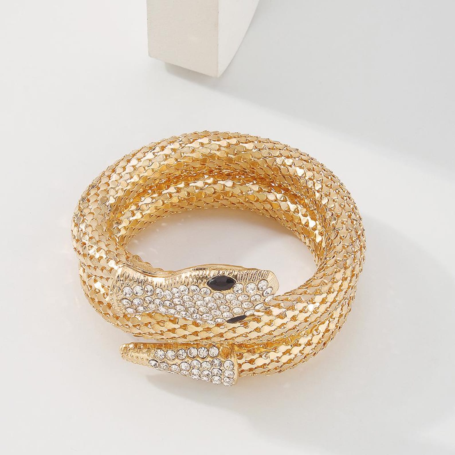 Gold Snake Crystal Serpent Lasso Necklace, Exaggerated Y-shaped Design ...