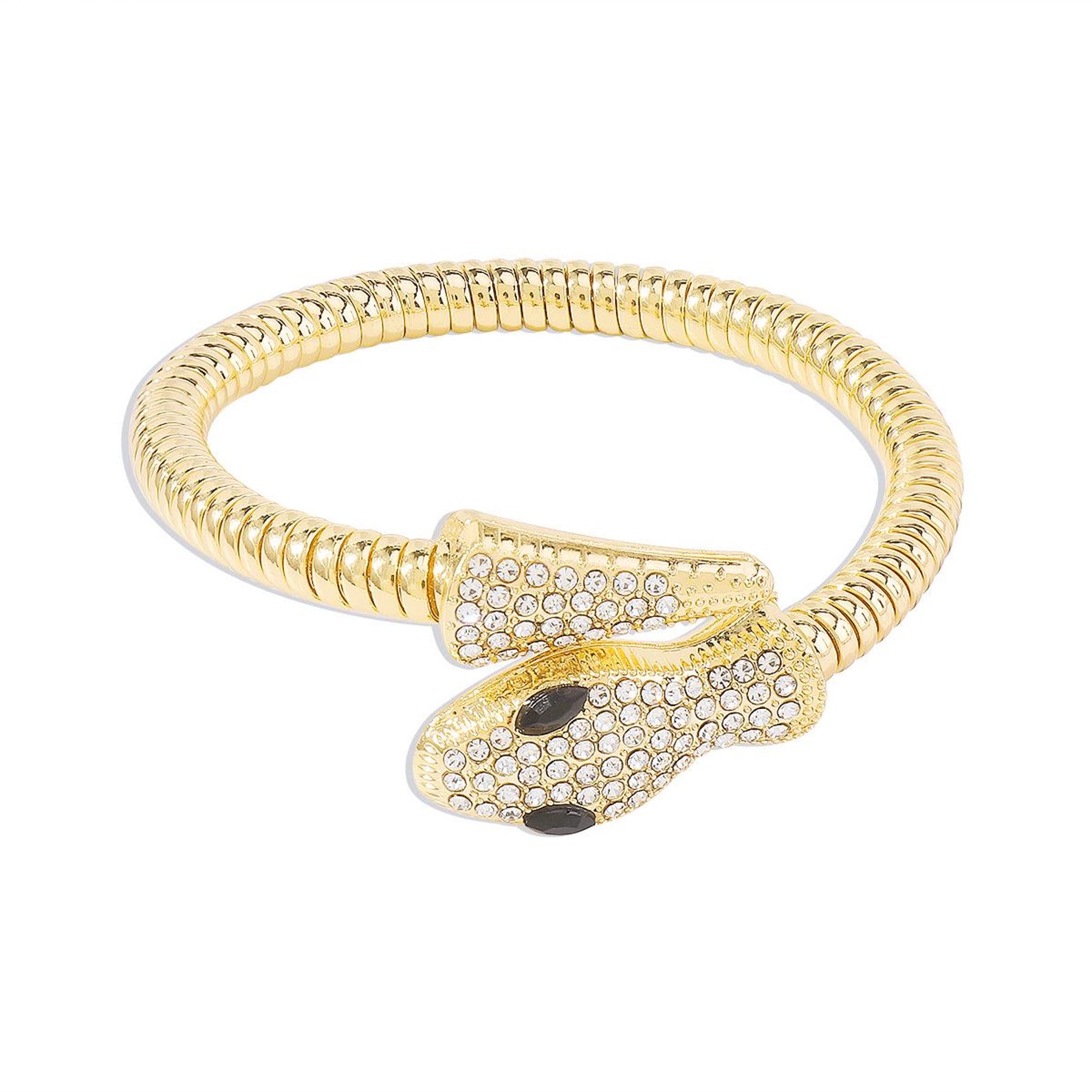 Gold Snake Crystal Serpent Lasso Necklace, Exaggerated Y-shaped Design ...