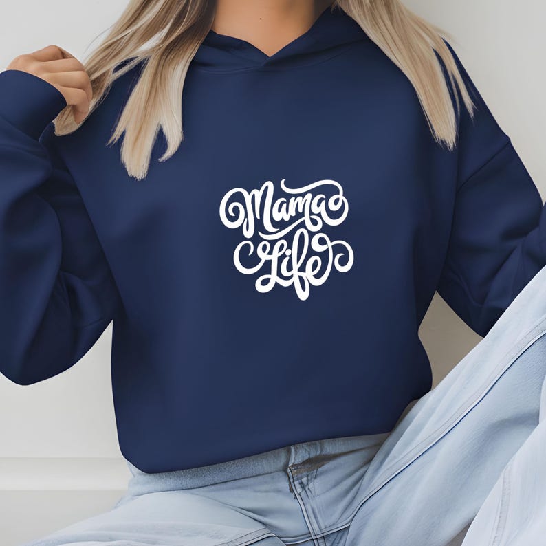 Green Cotton Mama Sweatshirt, White Script Graphic Pullover S-5XL - Etsy