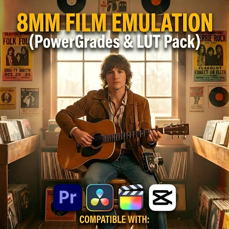 8mm Film Luts & Power Grades Bundle | Vintage Super 8 Look for Davinci ...