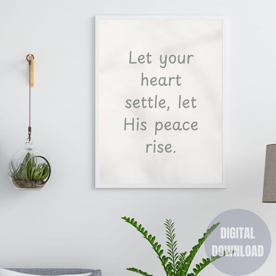 Faith Peace Wall Art Printable | Let His Calm Rise - Etsy