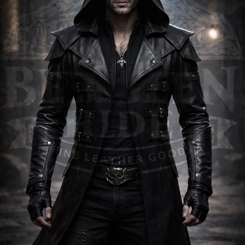 Leder trenchcoat men - Etsy.de