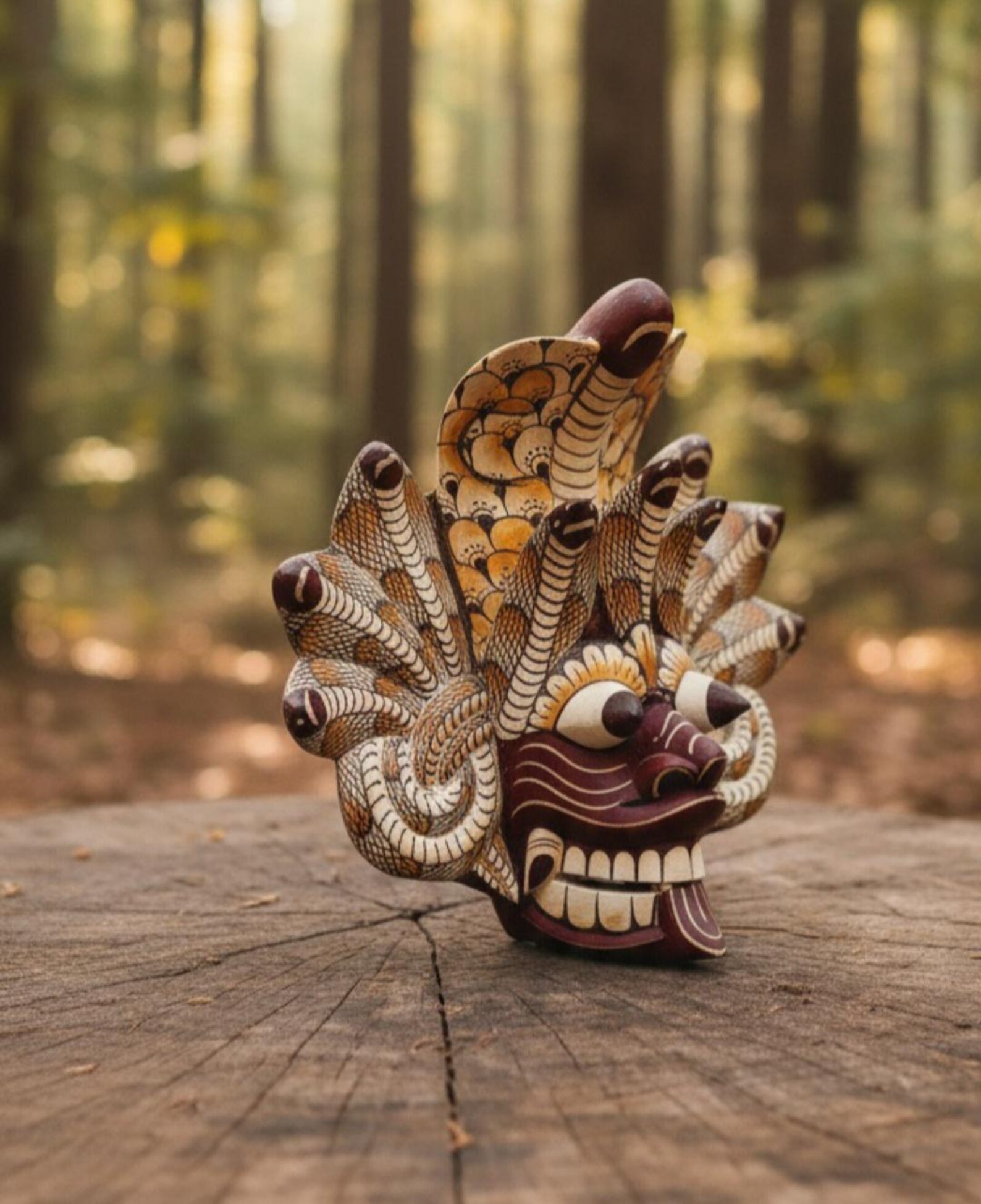 Earthly Tone Color |traditional Cobra Decorative Tiki Mask Home Decor ...