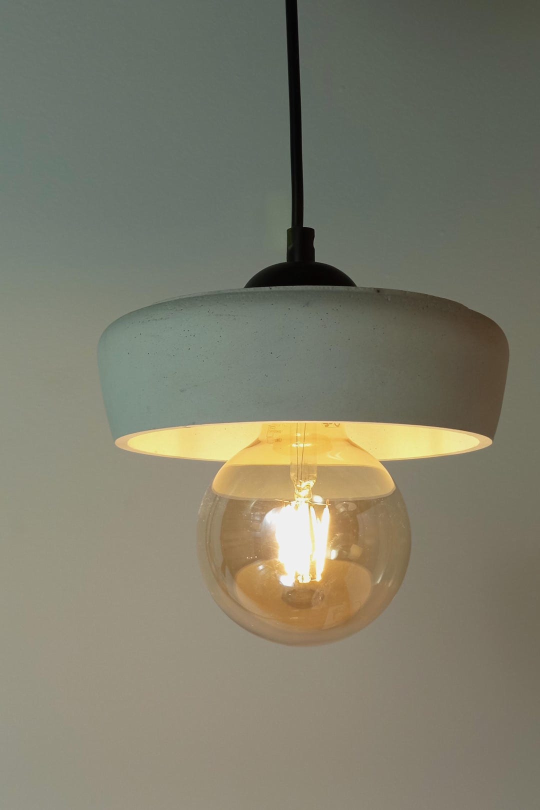 Industrial Concrete Pendant Light – Handmade Loft Style Ceiling Lamp ...