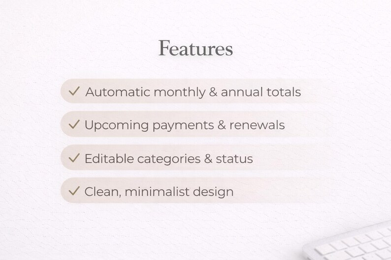 Automated Smart Subscriptions & Bills Tracker - Etsy