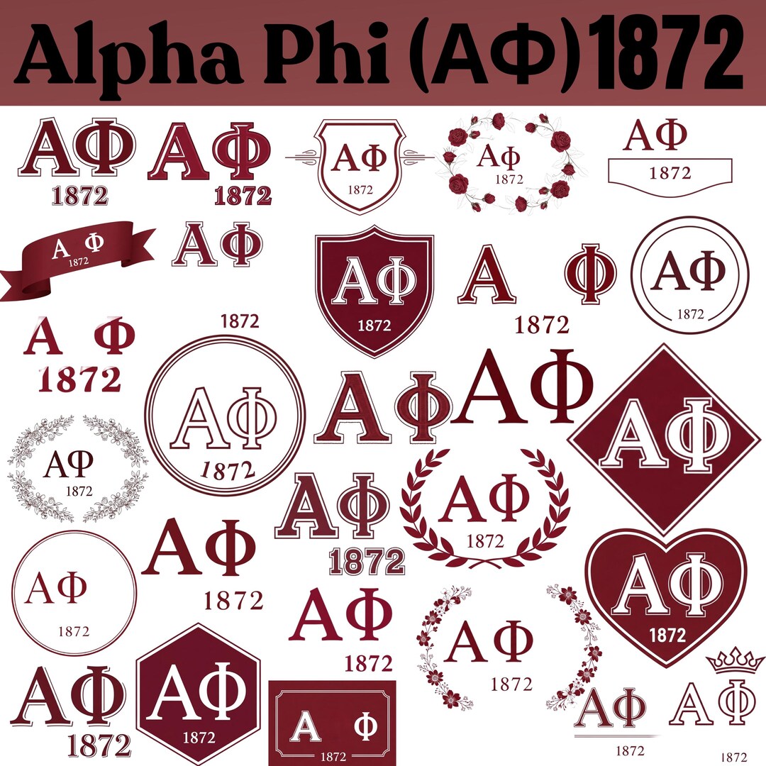 Alpha Phi PNG | ΑΦ Clipart | Sorority Digital Download | Greek Letters ...