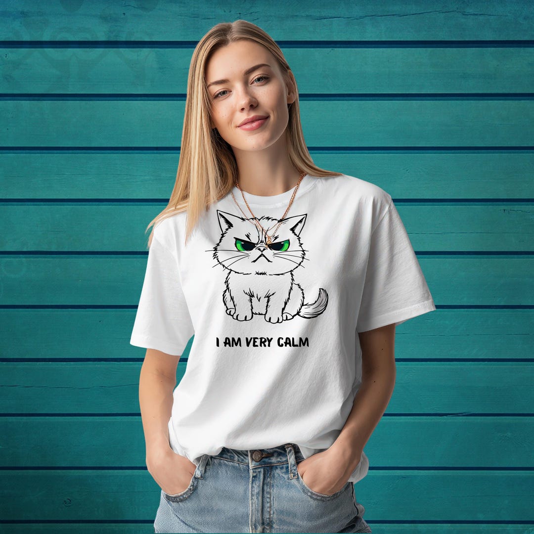 Angry Cat,funny Cat Shirt,grumpy Cat Tee,cat Lover Gift,cute Angry Cat ...