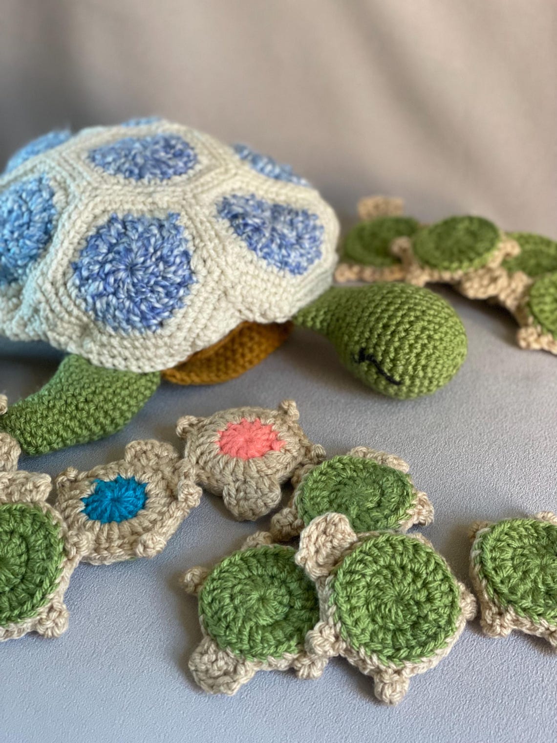 Crocheted Turtle Memory Game - Etsy