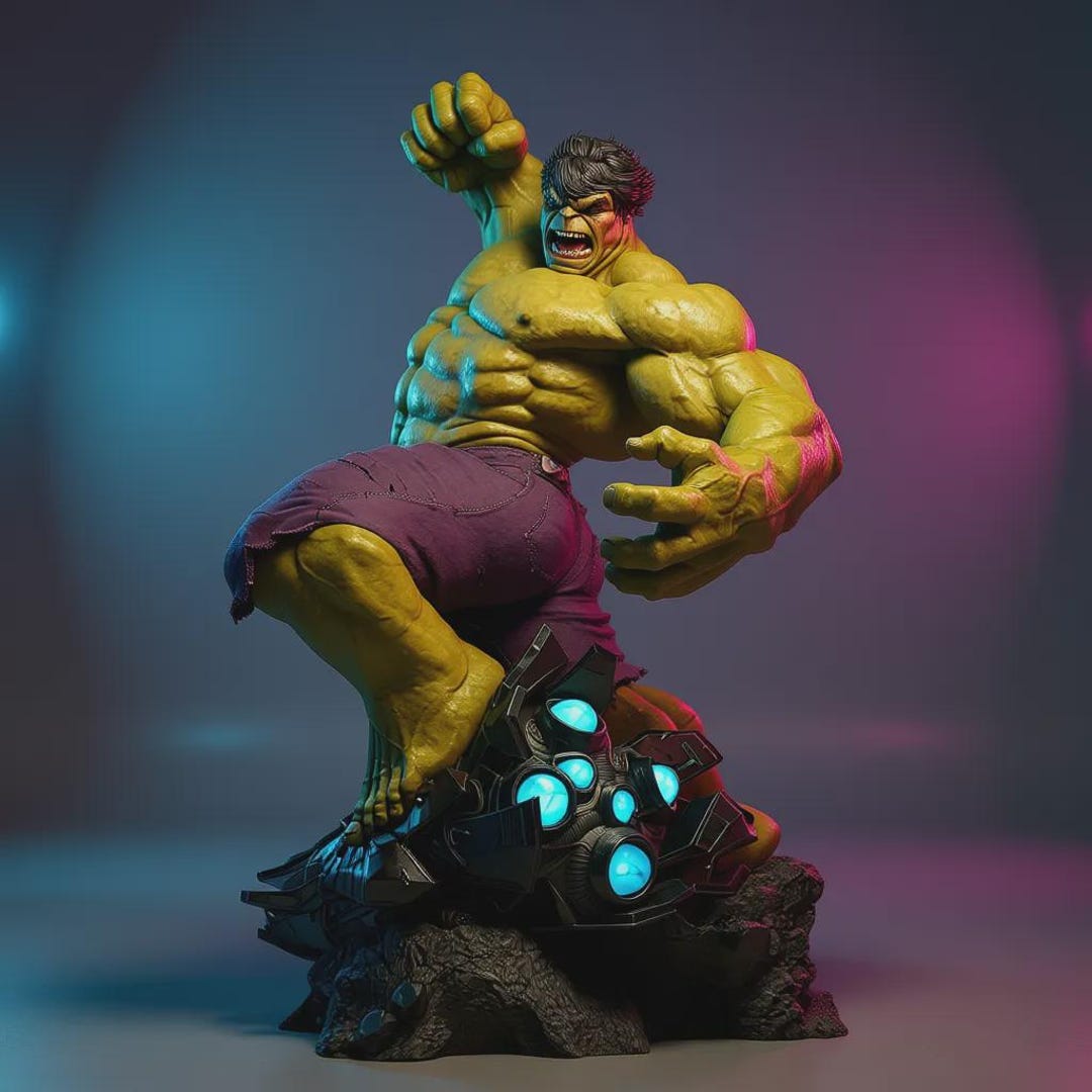 Hulk - Marvel STL 3D Print Model | Statue + Bust - Etsy Australia