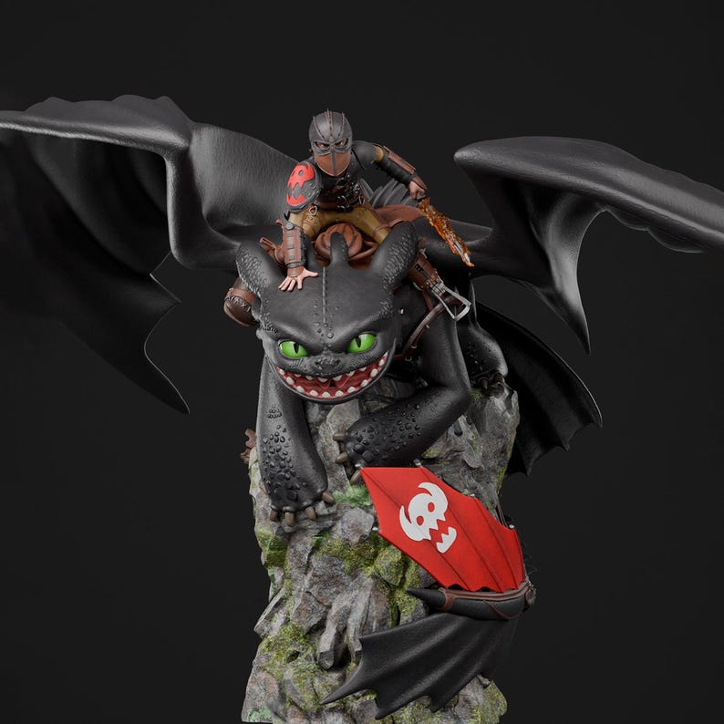 Hiccup and Toothless STL 3D Print File - Etsy Canada