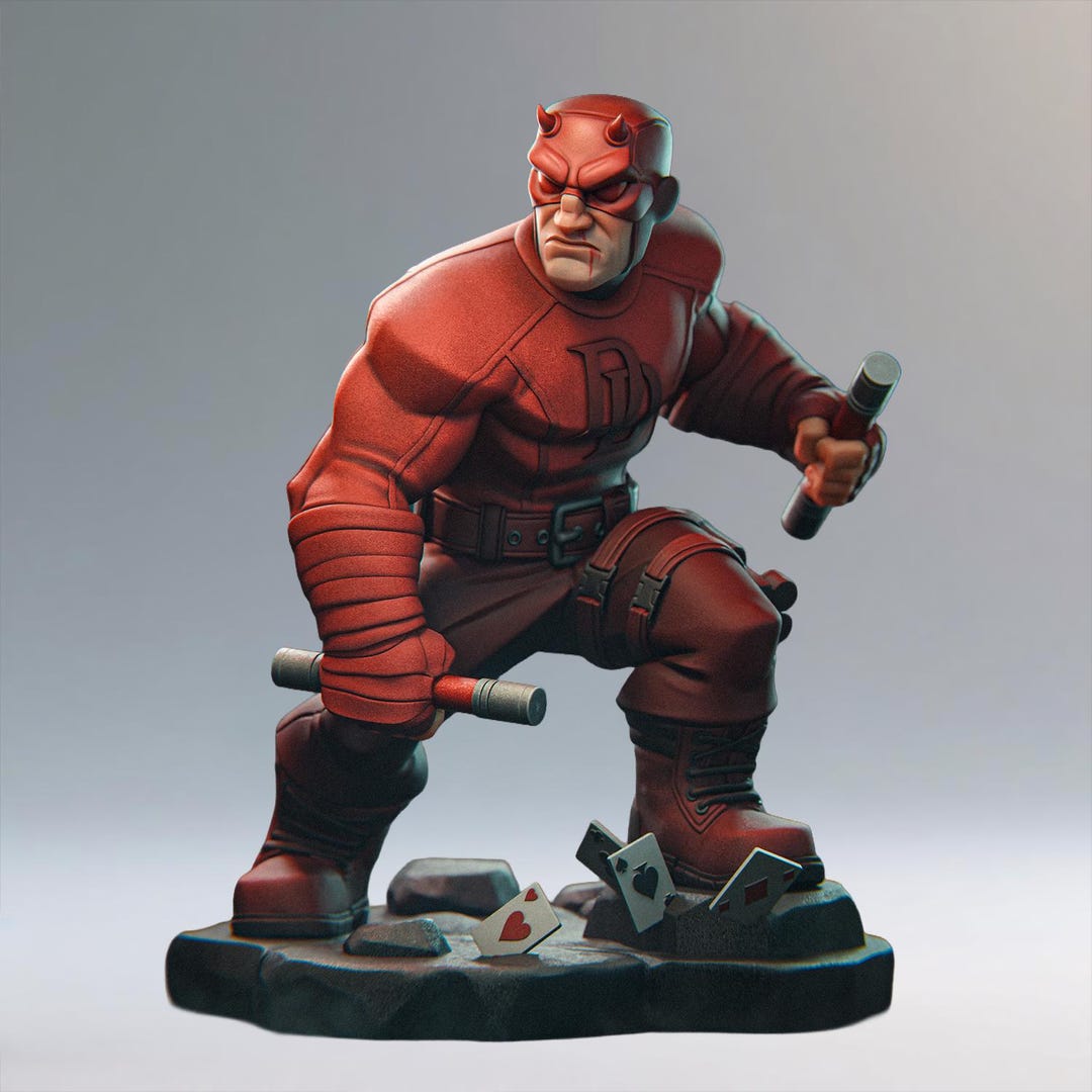 Daredevil Toon - Marvel STL 3D Print Model - Etsy Australia
