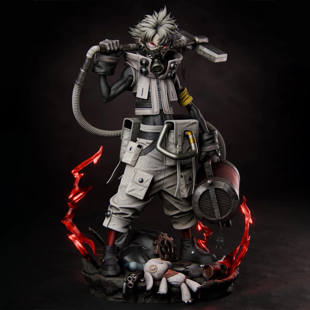 Post-apocalyptic Mech Soldier - Anime STL 3D Print Model | Statue ...