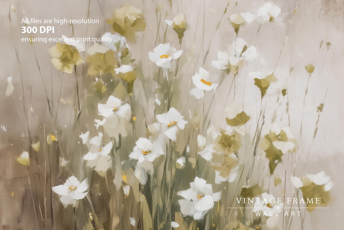 Spring Flowers | Floral Digital Wall Art | Instant Download | Oil ...