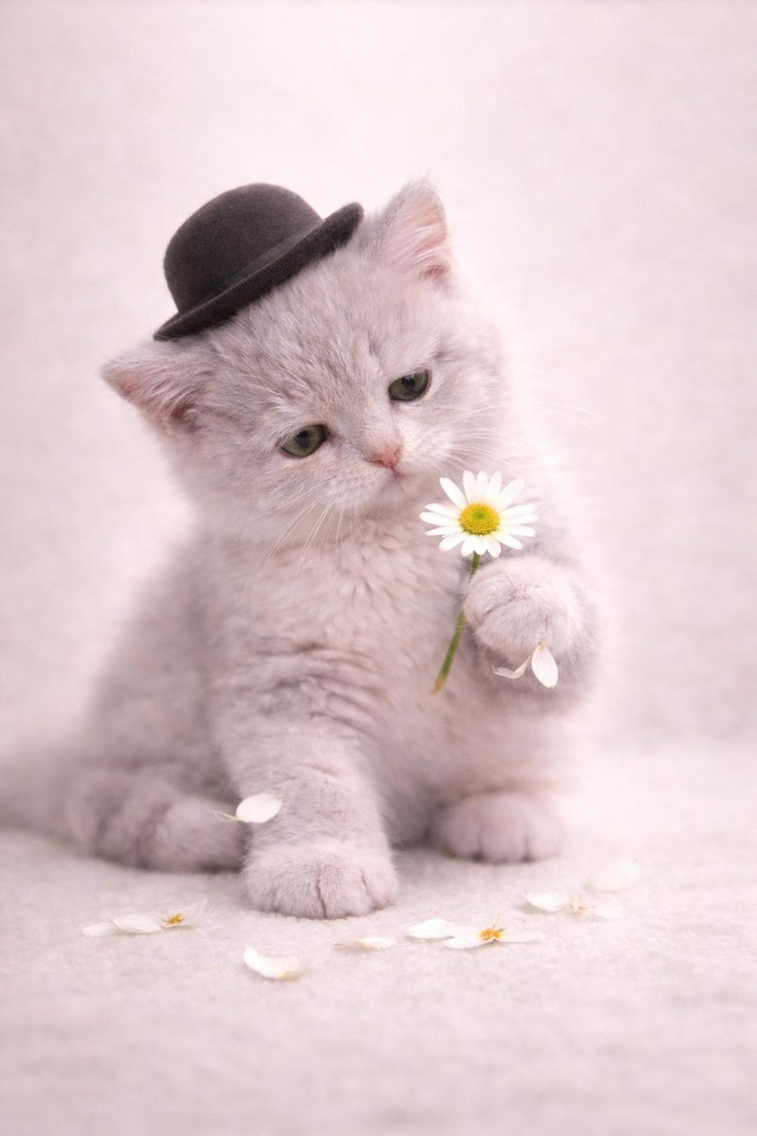 Innocent British Shorthair Kittens – Whimsical Cat Wall Art, Soft ...