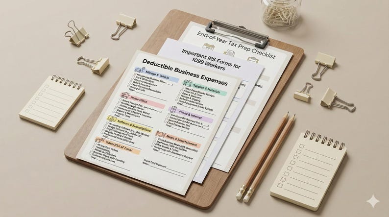 1099 Tax Prep 2026, Independent Contractor Checklist, Self Employed ...