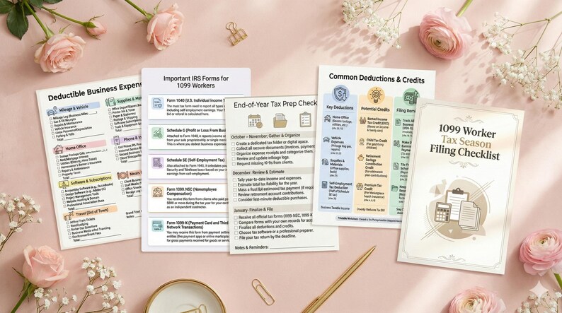 1099 Tax Prep 2026, Independent Contractor Checklist, Self Employed ...