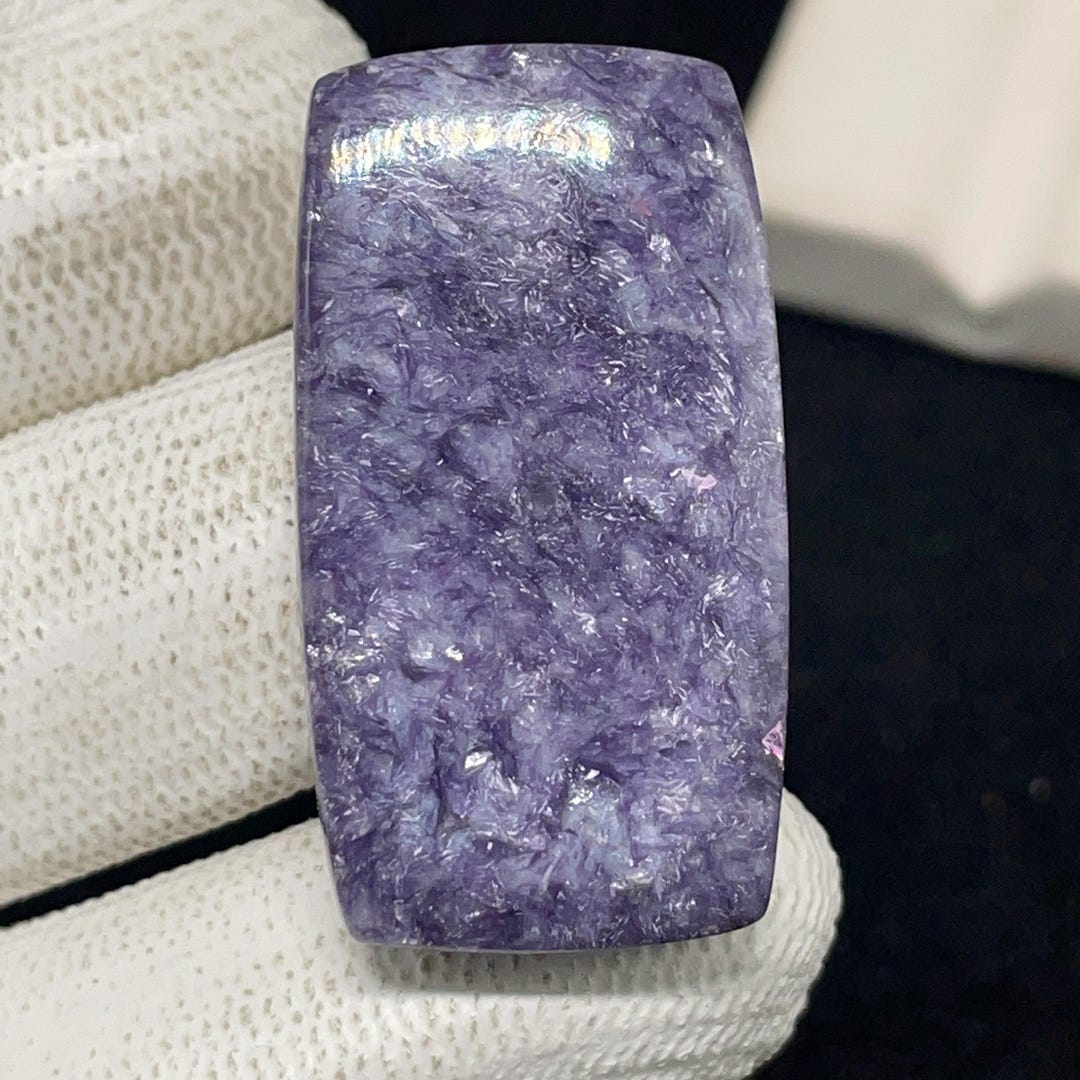 Rare Lapidolite Mica AKA Lithium Mica Gemstone, Cushion Cabochon ...