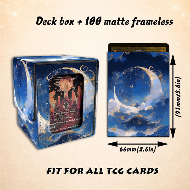 Magic Deck Box,celestial Moon Warden Deck Box – MTG & TCG Cards | Ideal ...