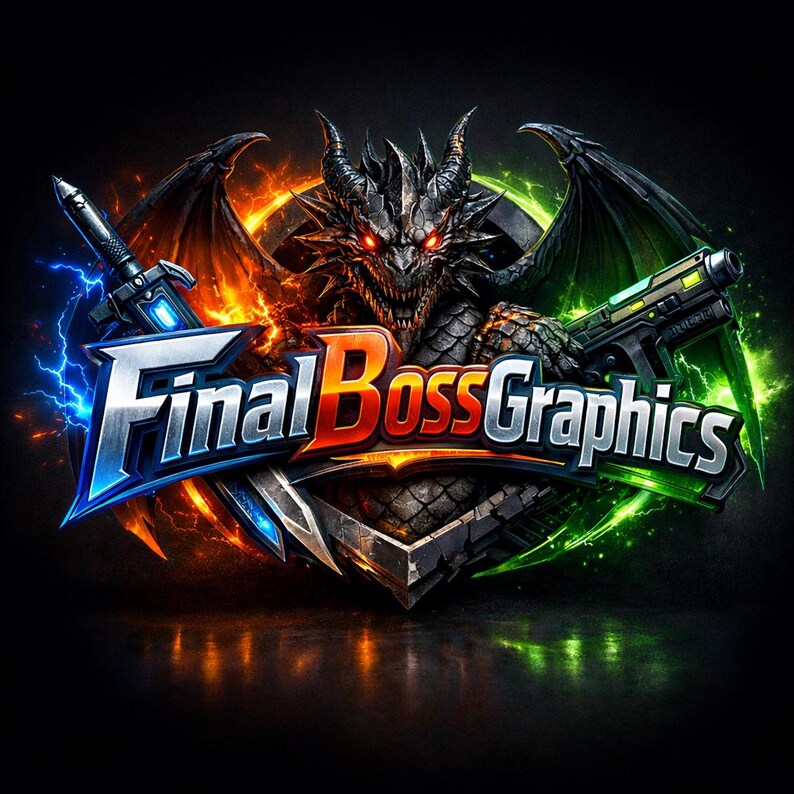 Custom 3D Gaming Logo - Etsy