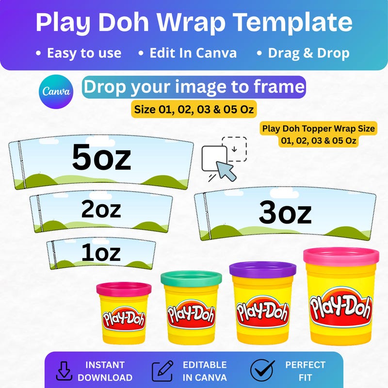 Play doh labels - Etsy México