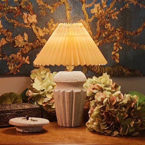 Stone Bedside Table Lamp - Etsy