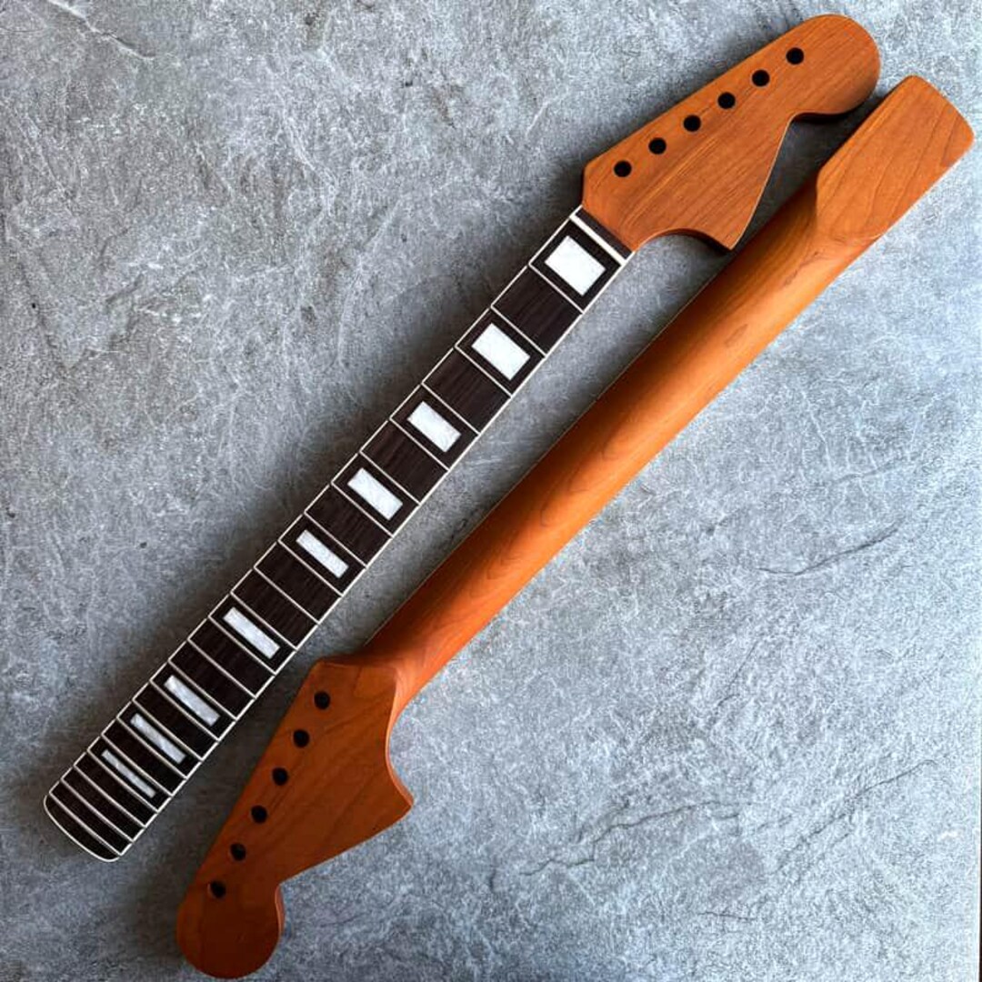 Jaguar Guitar Neck Roasted Stain 24 Inch Scale Block Inlays Rosewood ...